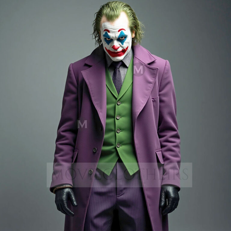 Heath Ledger Dark Knight Joker Trench Coat Costume